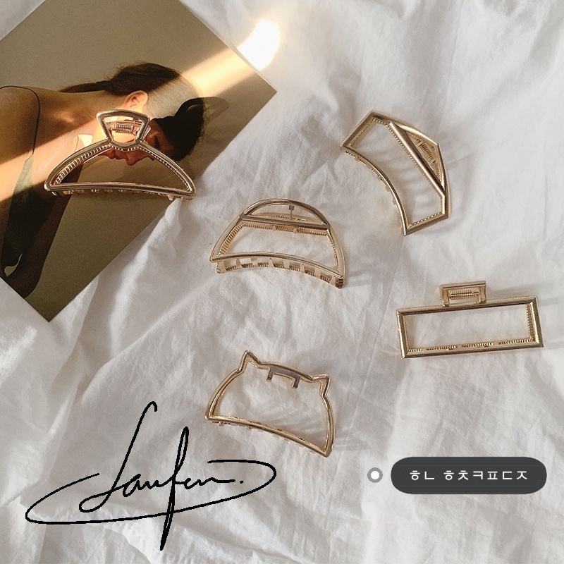 Jual JEPITAN JEPIT RAMBUT KOREA PREMIUM METAL EMAS GLOSSY MATTE SEDANG ...