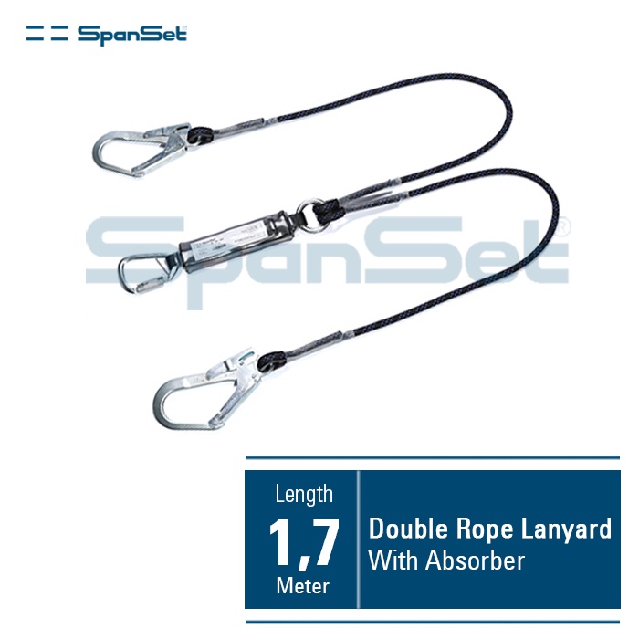 Jual Double Rope Lanyard with Absorber Spanset | Shopee Indonesia