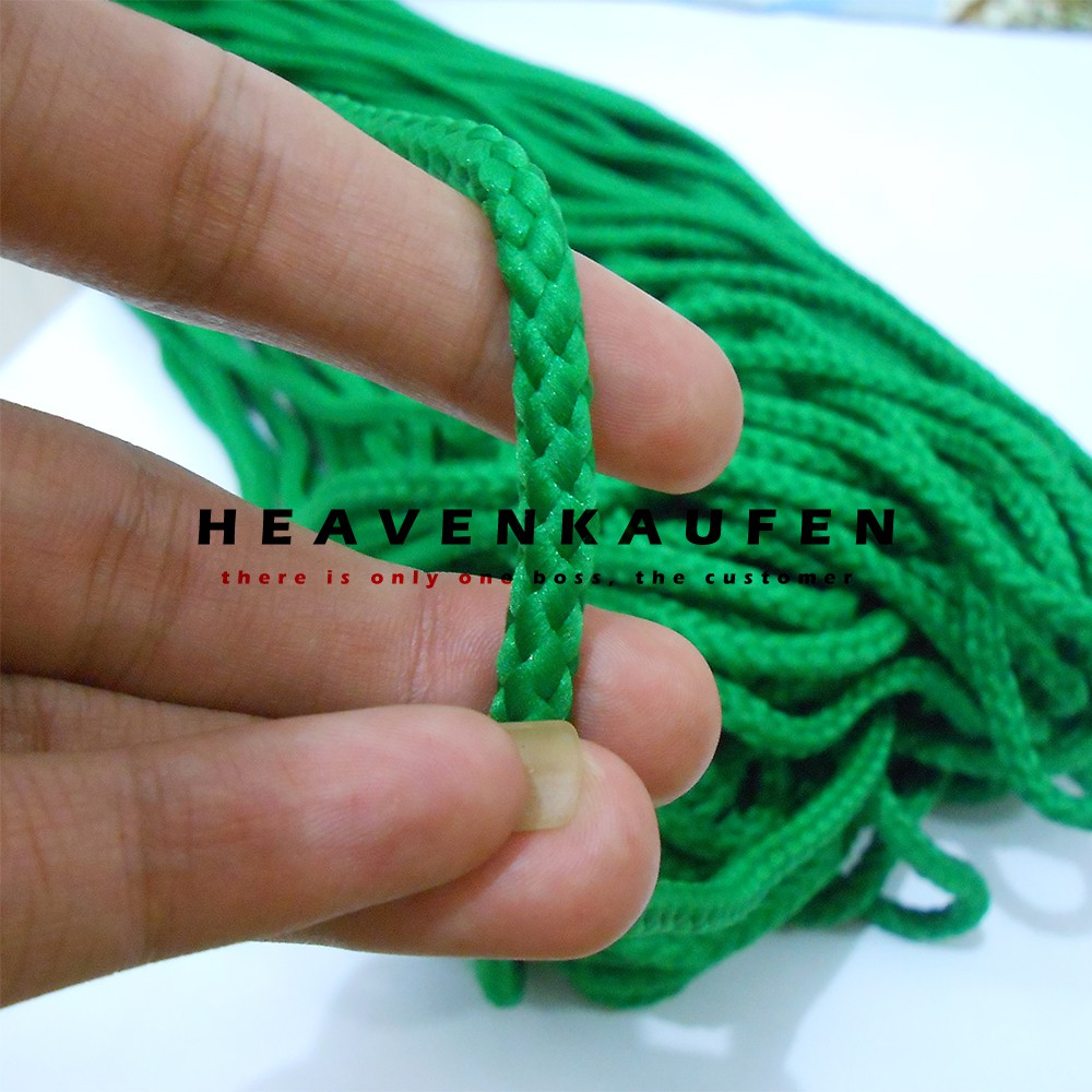 Jual Tali Kepang Warna Hijau Diameter 6 mm Meteran | Shopee Indonesia