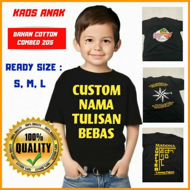 Jual KAOS CUSTOM ANAK SABLON SATUAN LENGAN PENDEK | KAOS ANAK MURAH ... Jual KAOS CUSTOM ANAK SABLON SATUAN LENGAN PENDEK | KAOS ANAK MURAH ...