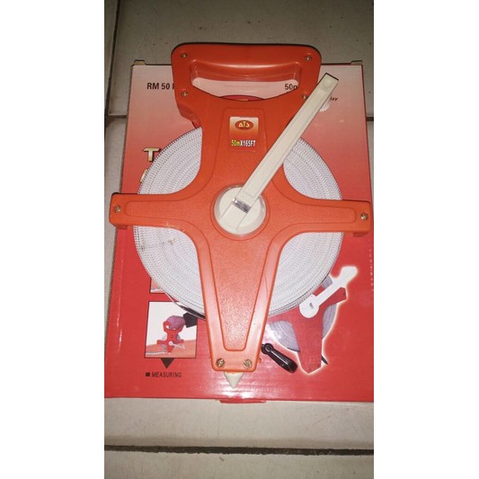 Jual meteran gulung 50 meter / meteran roll / meteran tancep 50 meter ...