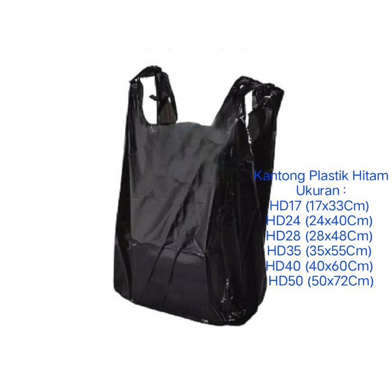 Jual Kantong Plastik Hitam Tebal HD50/Raja Jumbo (1 Pack -/+ 1Kg ...