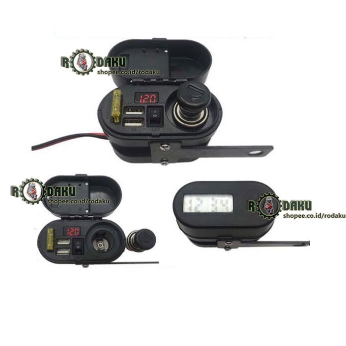 Jual Voltmeter 4in1, Jam Digital, L!ghter pemant!k, Charger HP plus ...