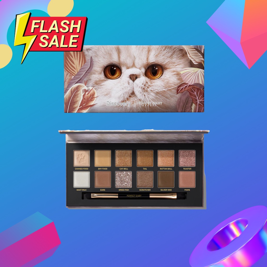 Jual PROMO! PERFECT DIARY Eyeshadow Palette New Explorer 12 Color Cat ...