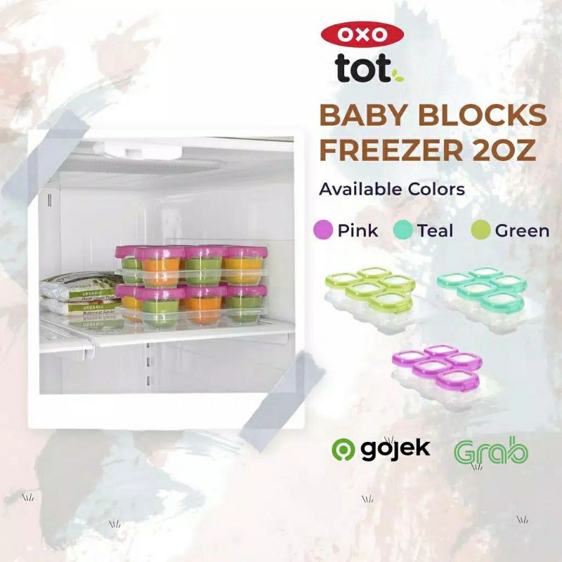 Jual OXO Tot Baby Blocks Freezer Storage 2oz | Shopee Indonesia