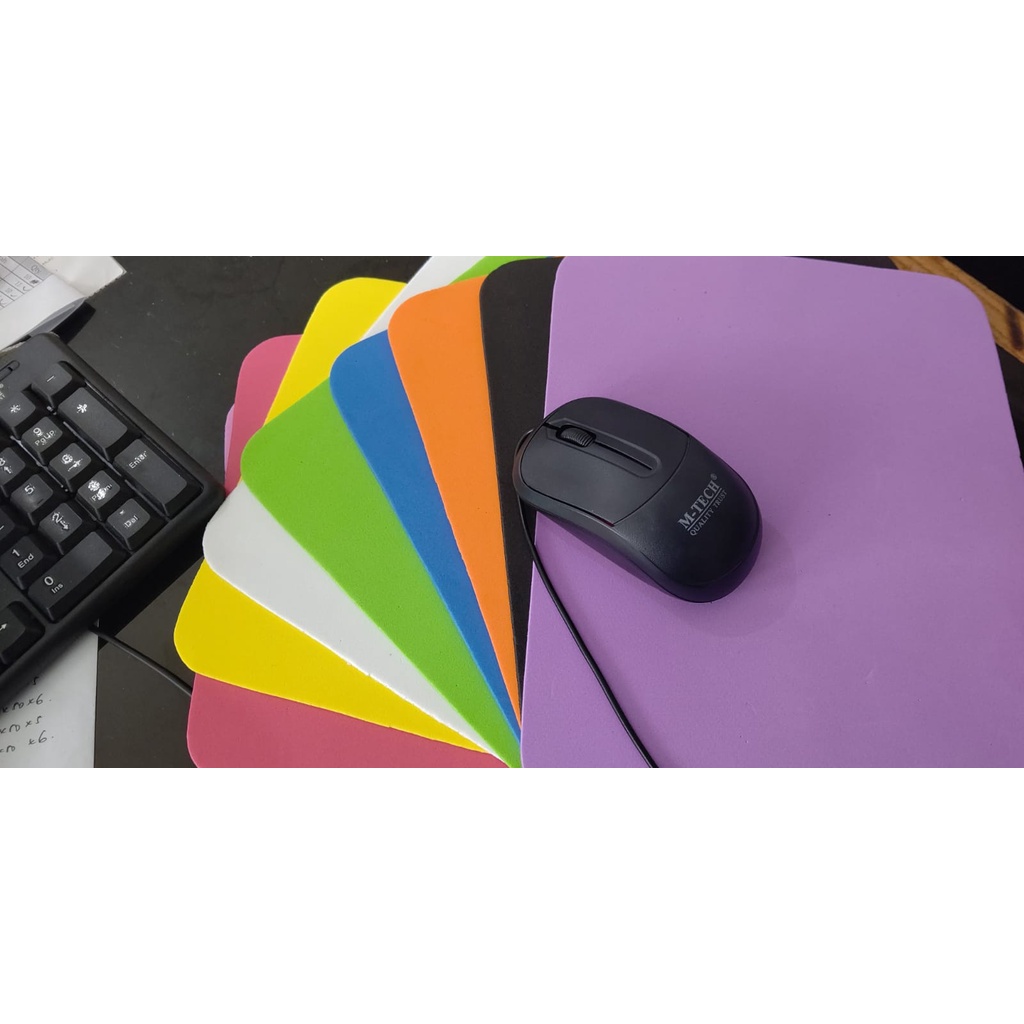 Jual MOUSE PAD 25CM X 20CM x 0,2 POLOS / MOUSE PAD standar kantor ...