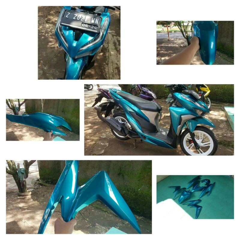Jual cat motor warna blue green tosca 250ml | Shopee Indonesia