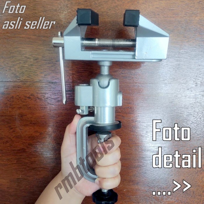 Jual Vise Clamp Table Flexible Bench Vice Ragum Tanggem Rotating Vise ...