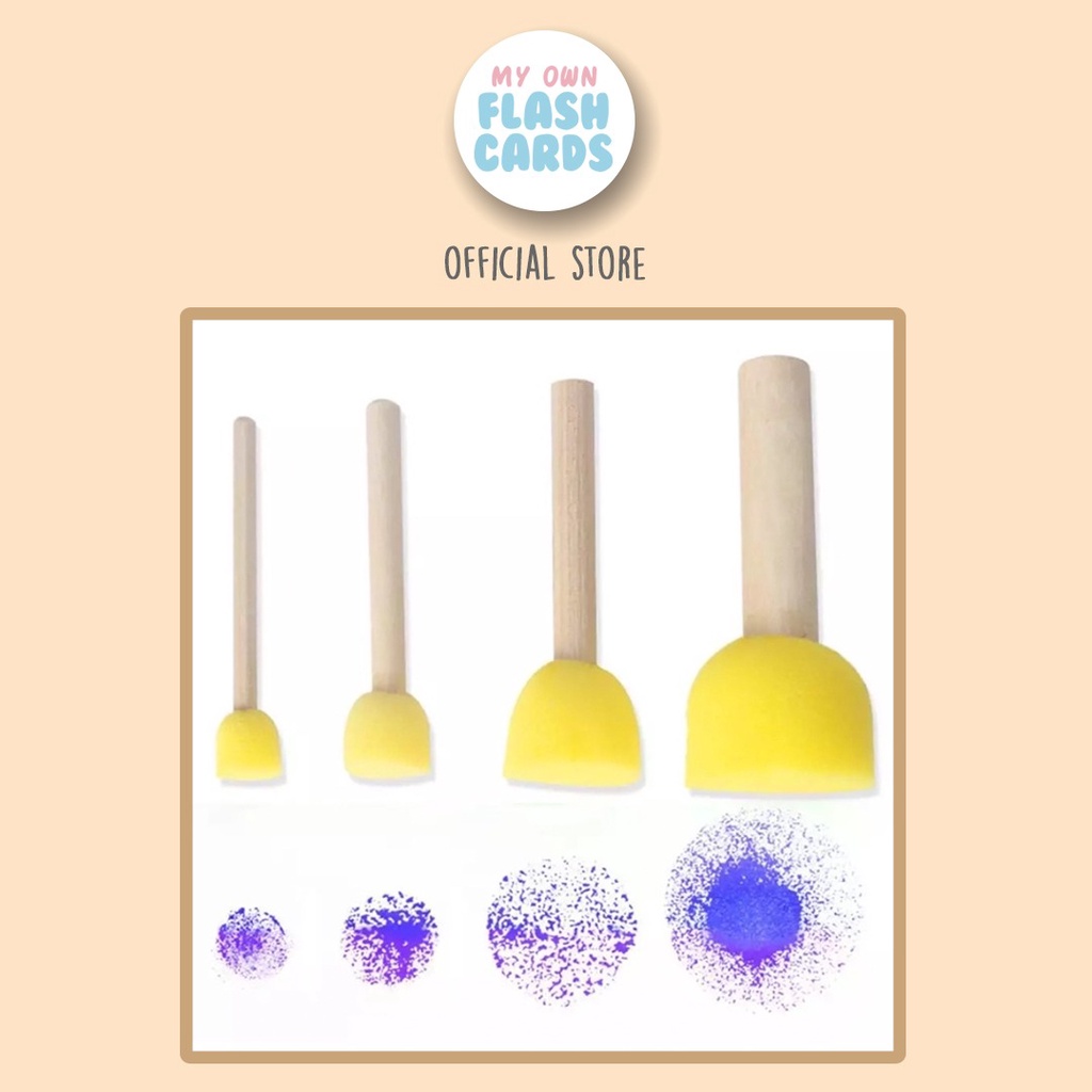 Jual Set of 4 Round Sponge Brush Stamp - Spons Kuas Bentuk Lingkaran ...