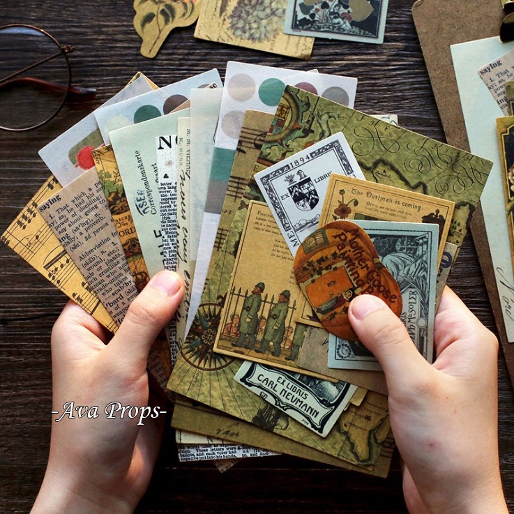 Jual Kertas Retro Vintage (40pcs) Properti Fotografi Dekorasi Hiasan ...