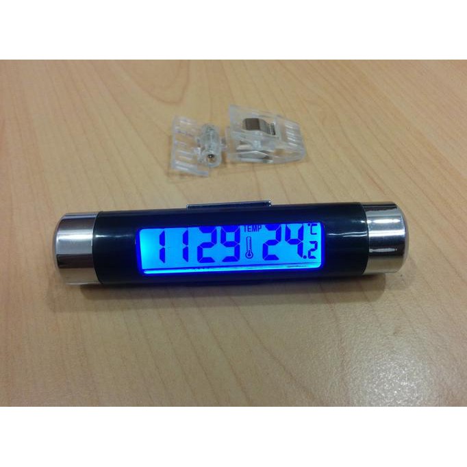 Jual Jam Digital & Thermometer Mobil Dengan Backlight Biru | Shopee ...