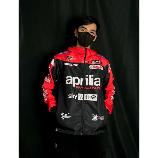 Jual [WATERPROOF] JAKET MOTOGP APRILIA RACING TEAM HOODIE SUNMORI ...