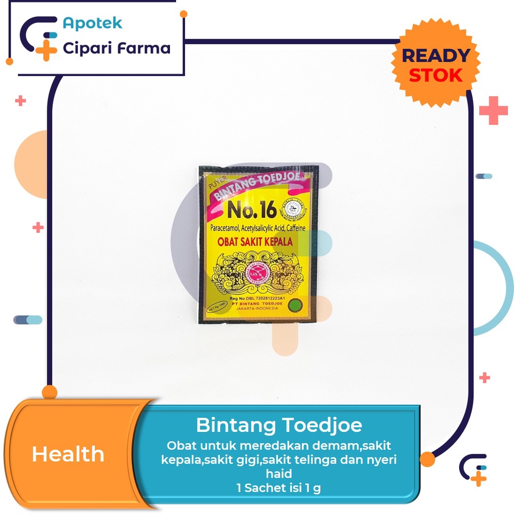 Jual Puyer Bintang Toedjoe No. 16 Obat Pereda Demam | Sakit Kepala 1 ...