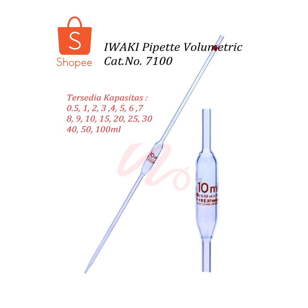 Jual Pipet Volum 4ml | gondok IWAKI Class A 7100-4C | Shopee Indonesia