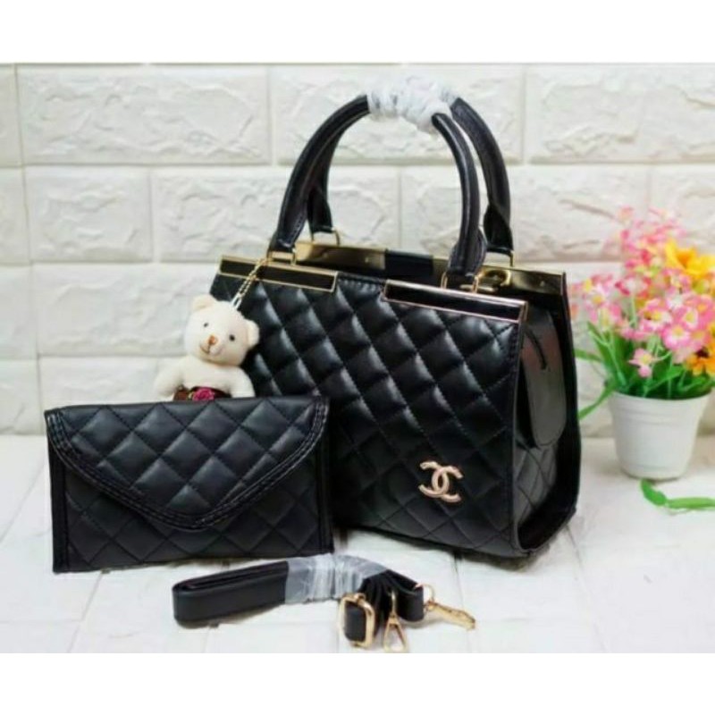 Jual REAL PIC BAGUS KOKOH Tas Behel Bahan pu 28x28 600g 2 in 1 | Shopee ...