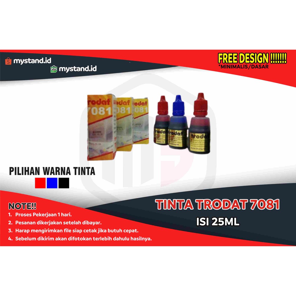 Jual TINTATRODAT 7081, TINTA STEMPEL TRODAT, TINTA PLASTIK, TINTA PERMANEN | Shopee Indonesia