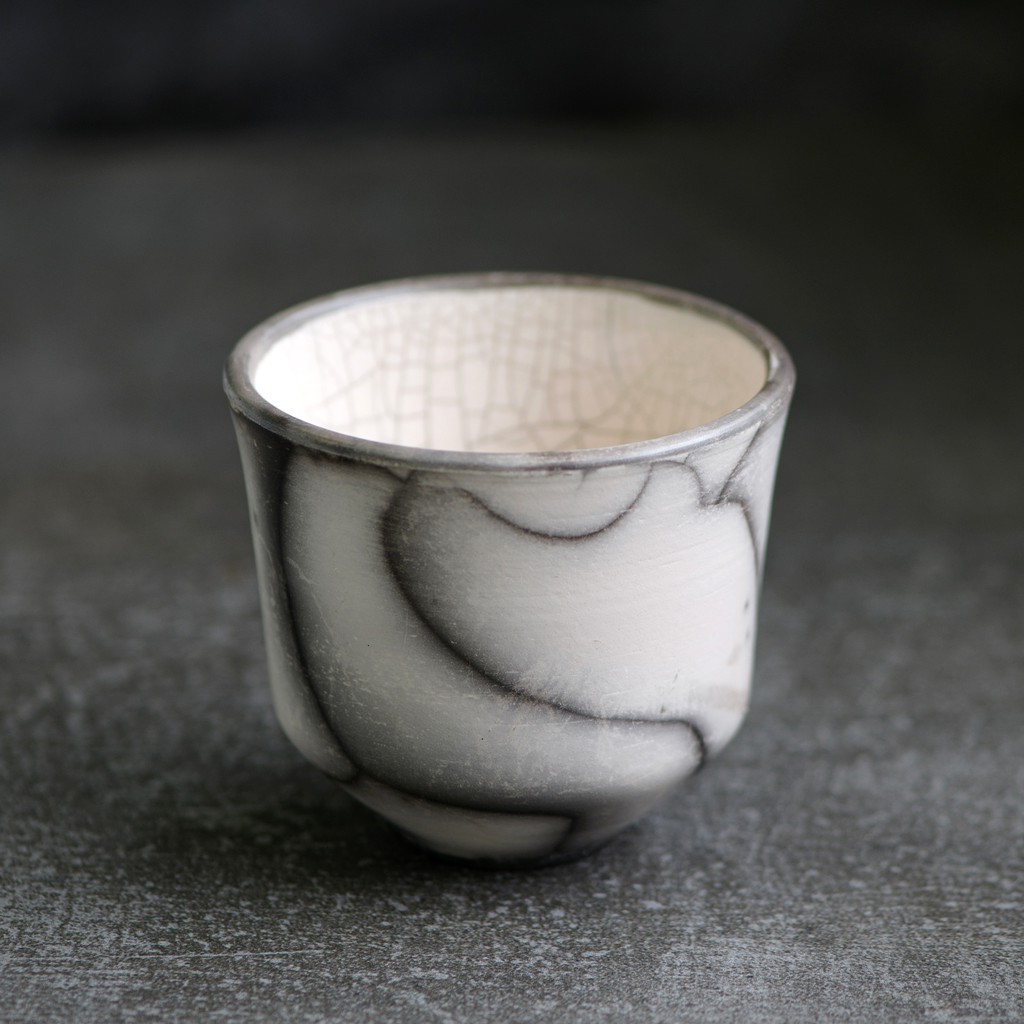 Jual Cangkir keramik raku motif retak natural / Showplate raku ceramics ...