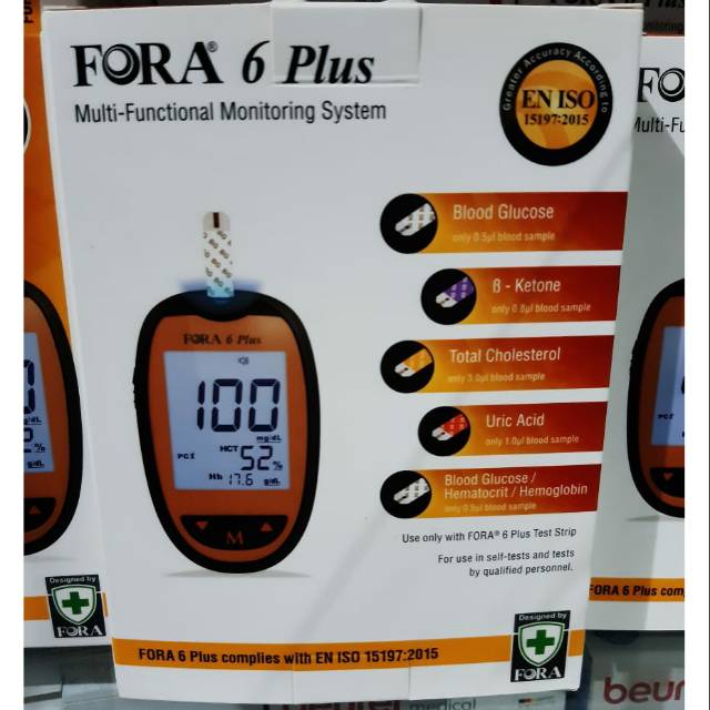 Jual Alat Cek Darah / Fora 6 Plus / Fora / Cek Darah / Multi Fungsional ...