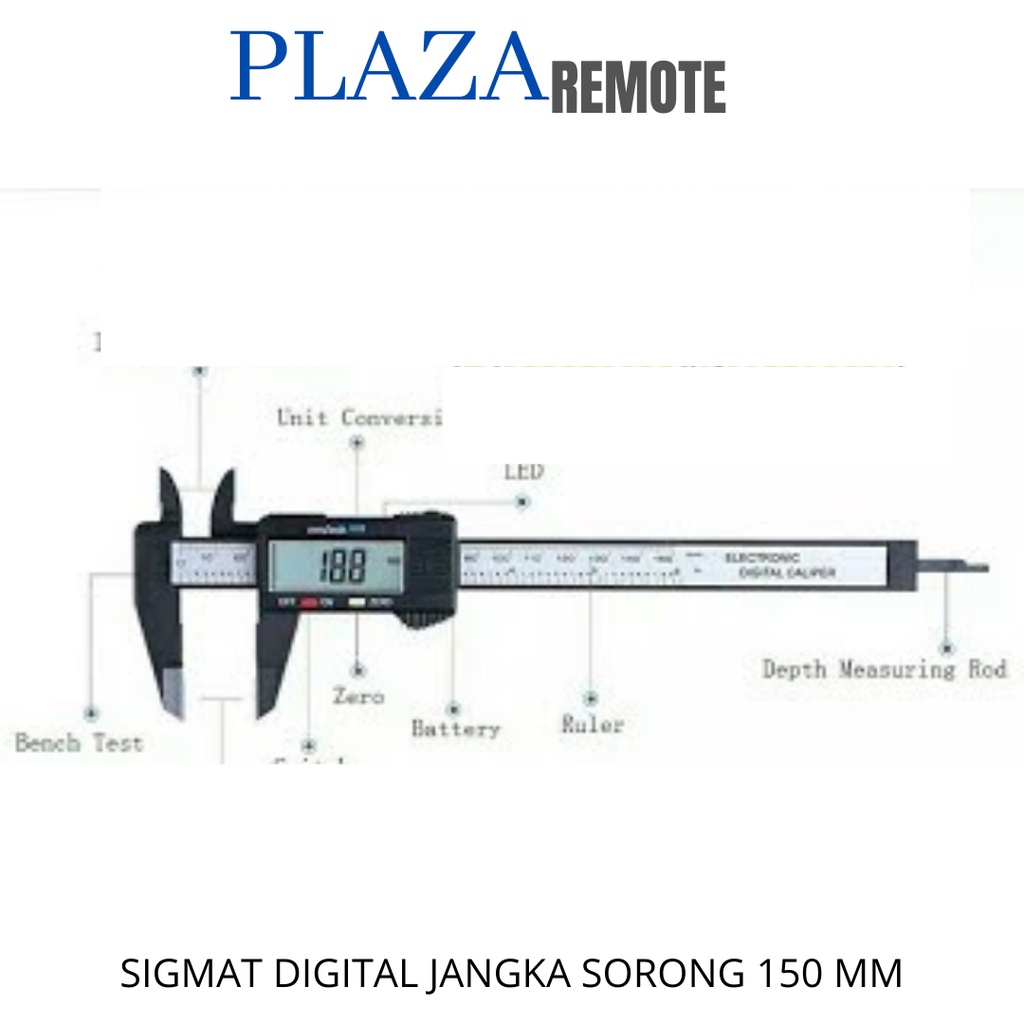 Jual VERNIER CALIPER JANGKA SORONG DIGITAL 0-150MM - 6 inch ALAT JANGKA SORONG SIGMAT MURAH ...