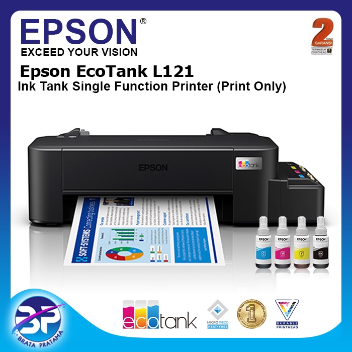Jual Epson L121 Ink Tank Single Function Printer (Print Only) | Shopee ...