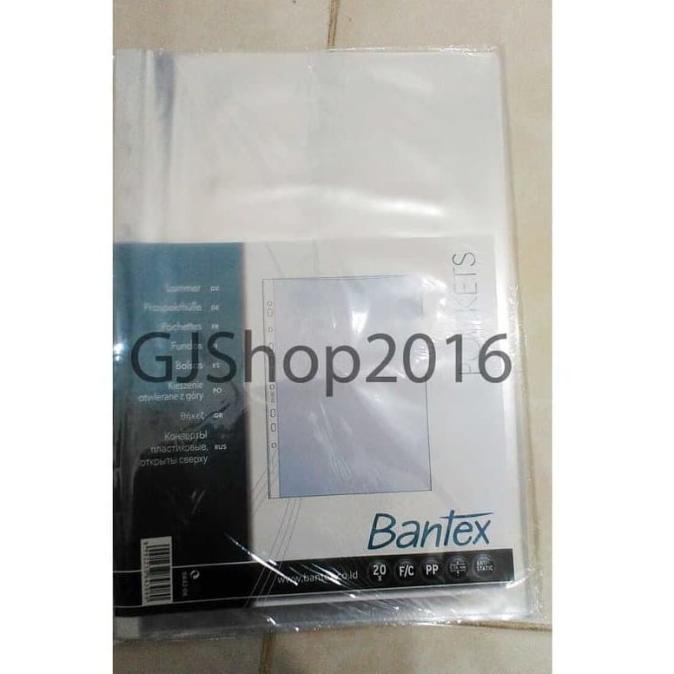 Jual Pocket File Folio F4 Bantex Kantung Binder PP Clear Per Lembar ...