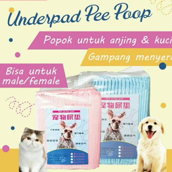 Jual Ped underpad Pee pad for peeing dogs dog underpad amimal repellent / alas kencing anjing ...