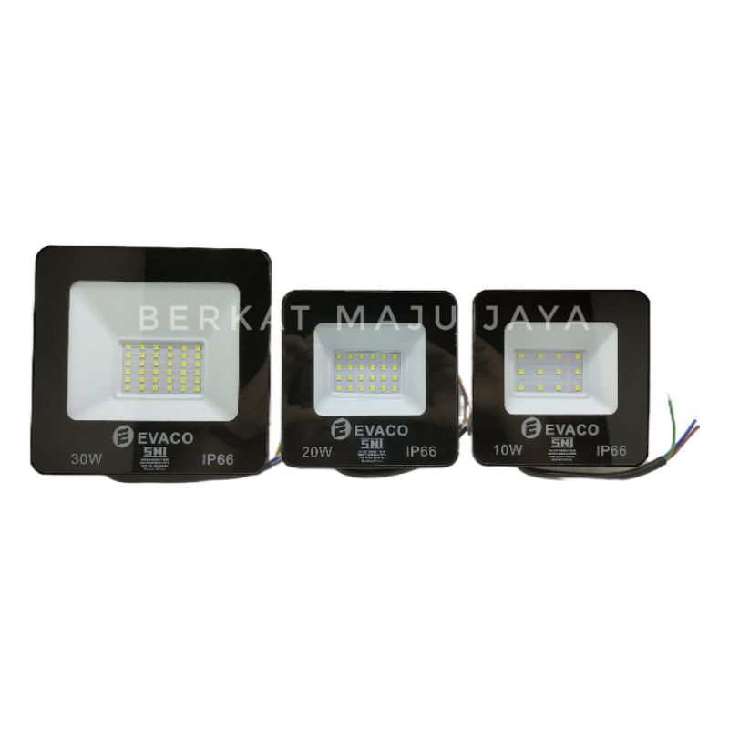 Jual EVACO LAMPU SOROT LED 10, 20, 30 WATT SINAR PUTIH, FLOODLIGHT LED ...