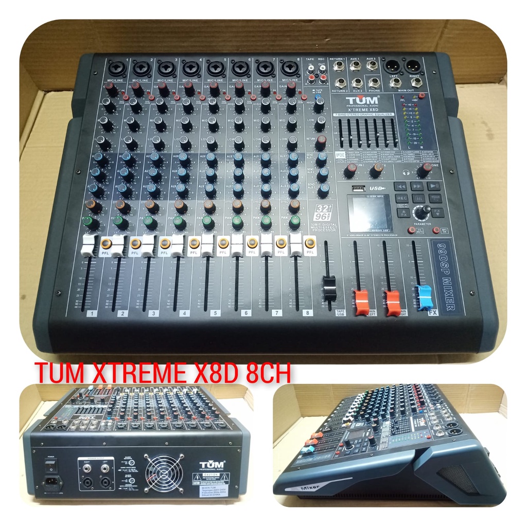 Jual POWER MIXER AUDIO 8 CHANNEL MONO TUM XTREME X8D BLUETOOTH | Shopee Indonesia