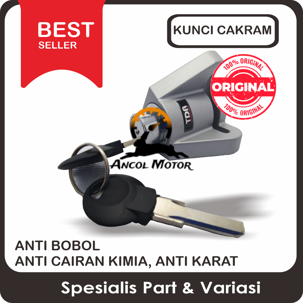 Jual Kunci Cakram TDR Gembok Besi Baja Kuat Awet Piringan Motor Disc ...