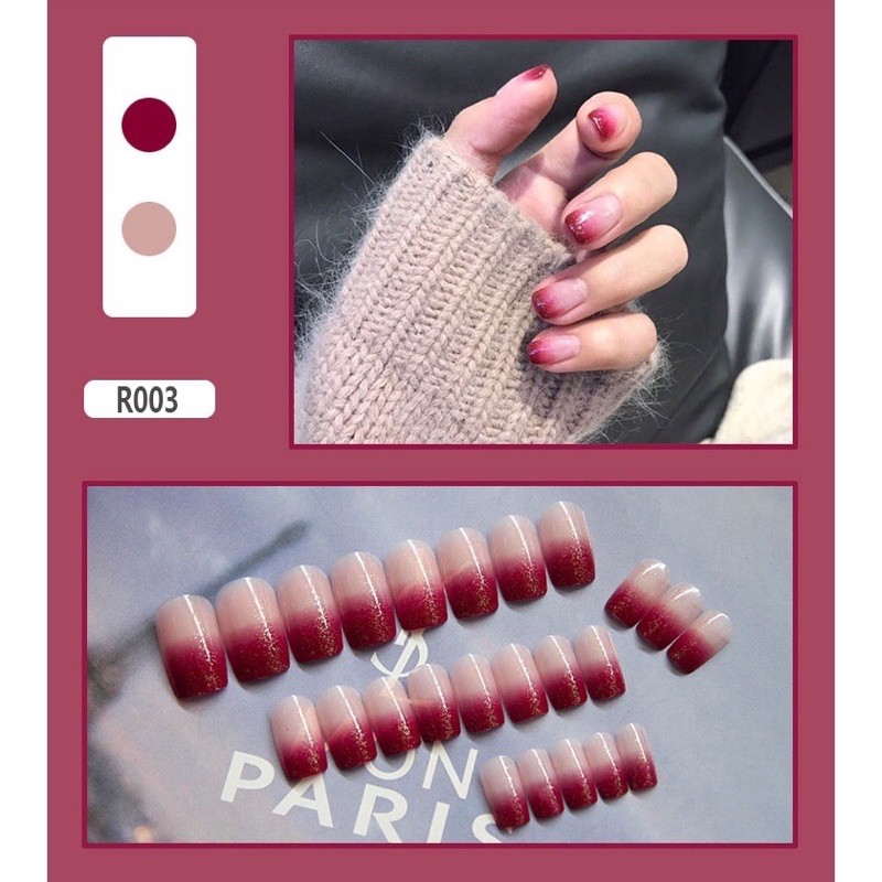 Jual 24 Pcs Daily Korean Fake Nails | Shopee Indonesia