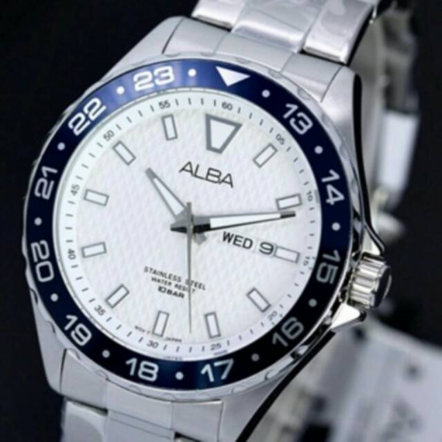 Jual ALBA AV3503 GMT Bezel Rotating 24 Hours Timezone ORIGINAL | Shopee ...