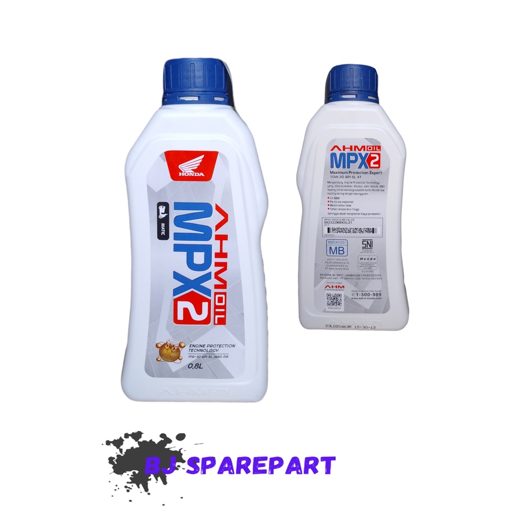 Jual OLI MPX 2 MATIC HONDA AHM ORIGINAL 800 ML / AHM OIL MPX 2 800 ML 10w-30 API SL OLI MOTOR ...