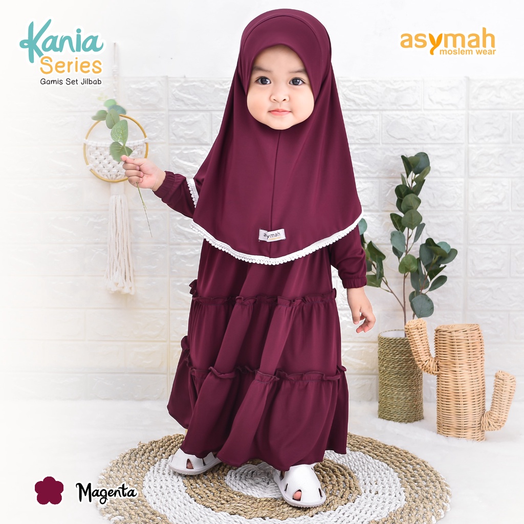 Jual Gamis Bayi Set Jilbab Jersey Premium Warna Magenta Kania Series By ...