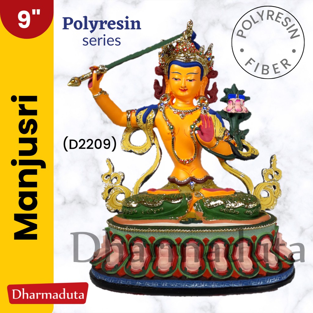 Jual Poly Manjusri 9in Polyresin Fiber Warna Colour Tantrayana Wen Shu ...