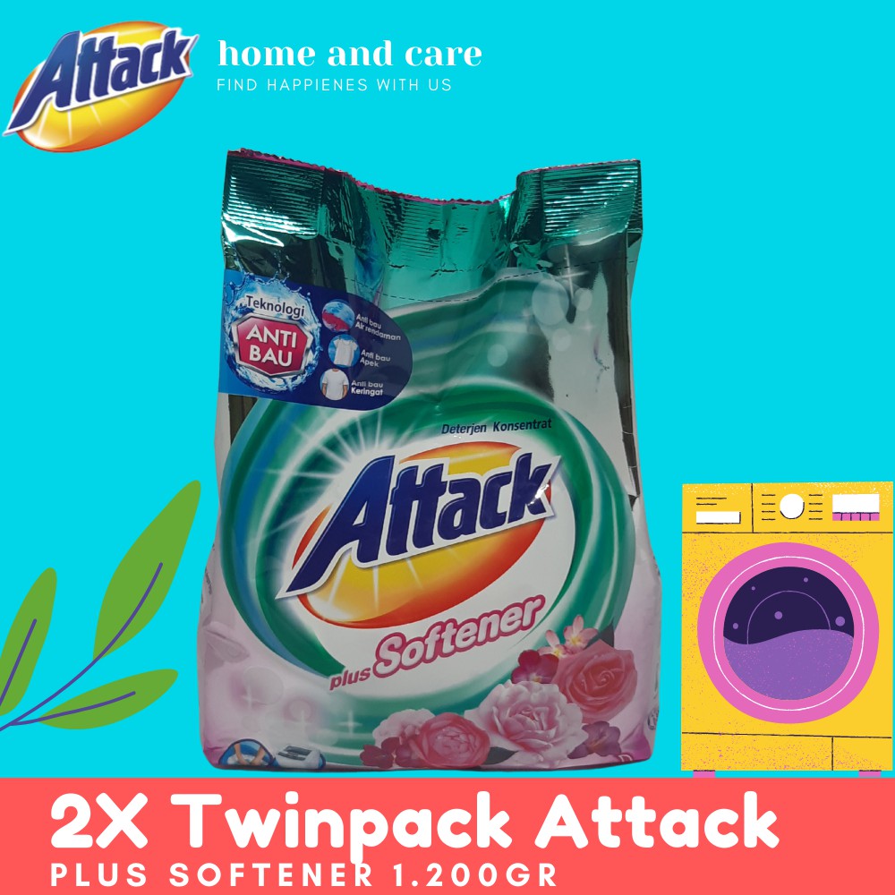 Jual Attack Plus Softener 1200 gr x2 TwinPack | Shopee Indonesia