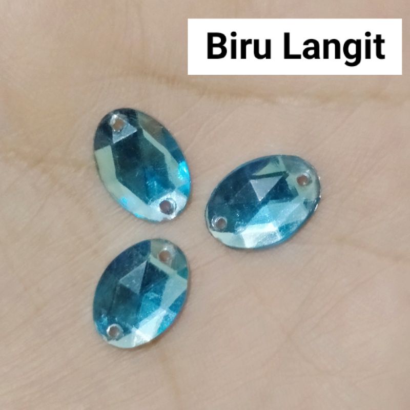 Jual Payet Mote Tempel / Jahit Oval 10x14mm ( isi 20 Butir ) | Shopee ...