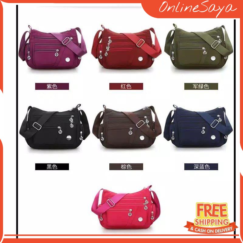 Jual SR-400 - TAS SELEMPANG WANITA - TAS IMPORT - SELEMPANG NILON ...