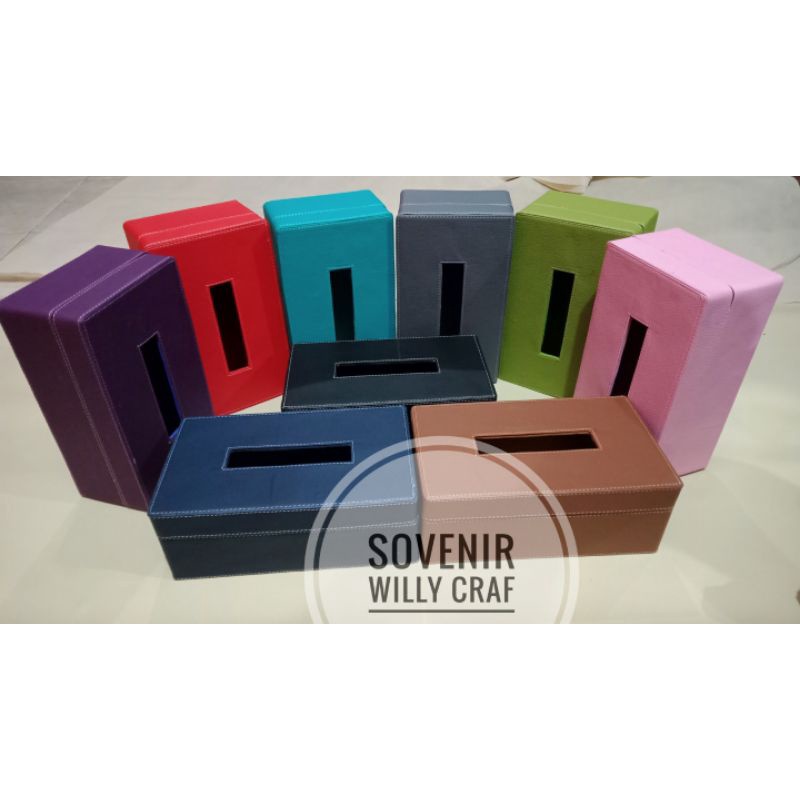 Jual Kotak Tisu Tempat Tissue Box Tisu Vinyl Kulit Sintetis Ukuran ...