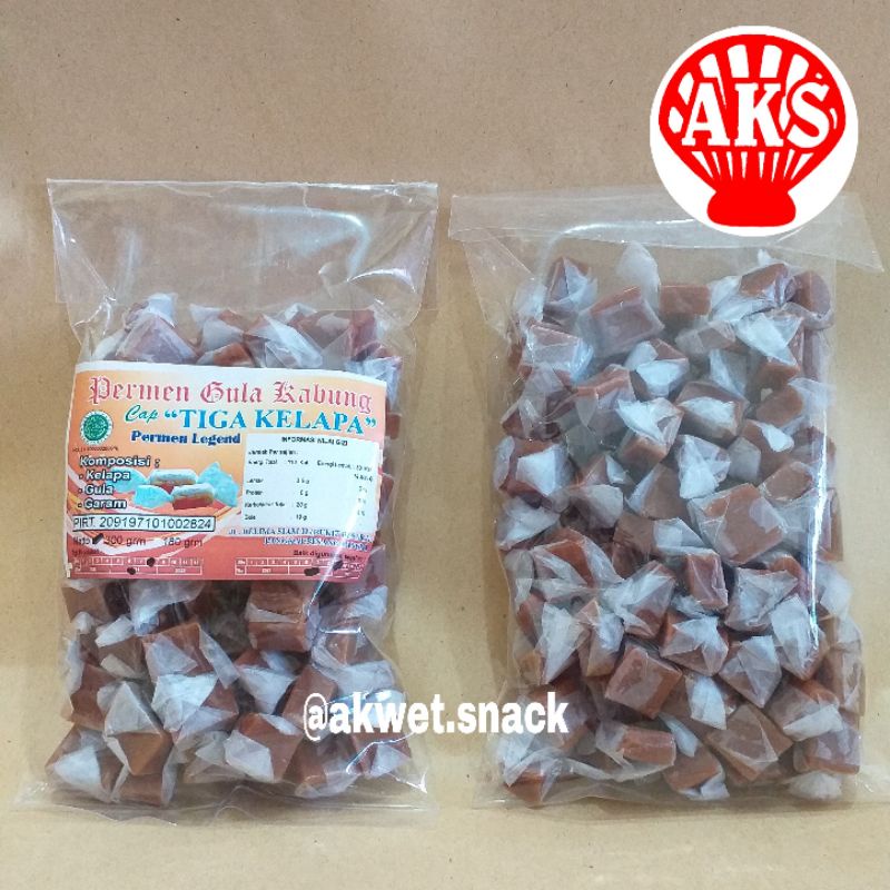 Jual Permen gula kabung cap Tiga Kelapa 250 gram Makanan Khas Bangka ...