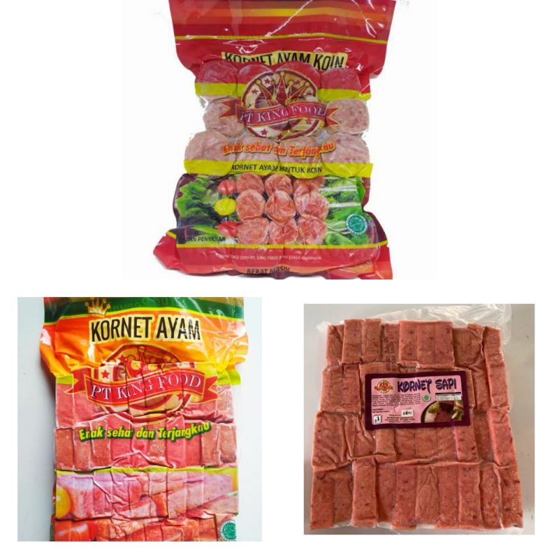 Jual Kornet 1kg Kingfood /kornet Kingfood 450gr/Kornet Coin Ayam 40pcs ...