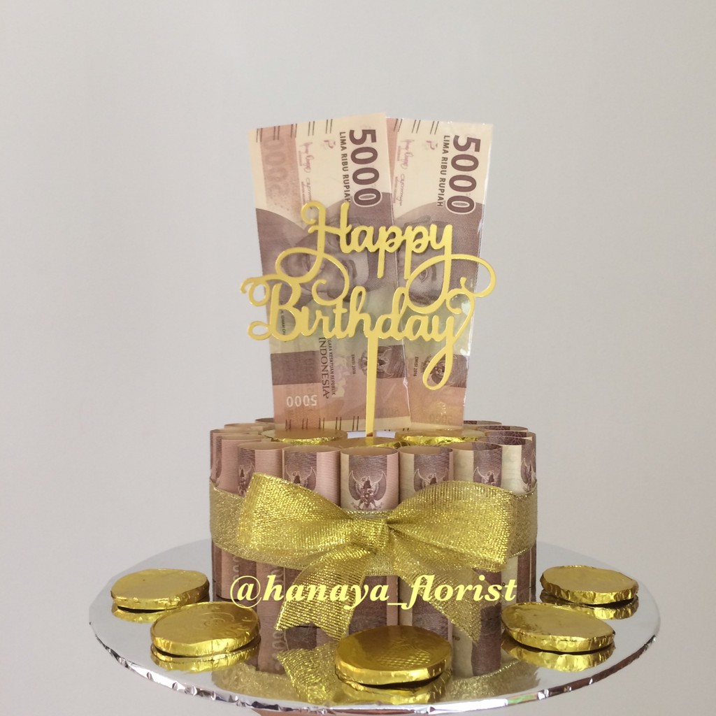 Jual Money cake kue uang mini HARGA SUDAH TERMASUK UANG kue duit kue ...
