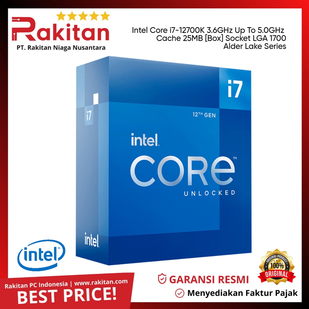 Jual Processor Intel Core I7 12700K I7-12700K Box Socket LGA 1700 ...