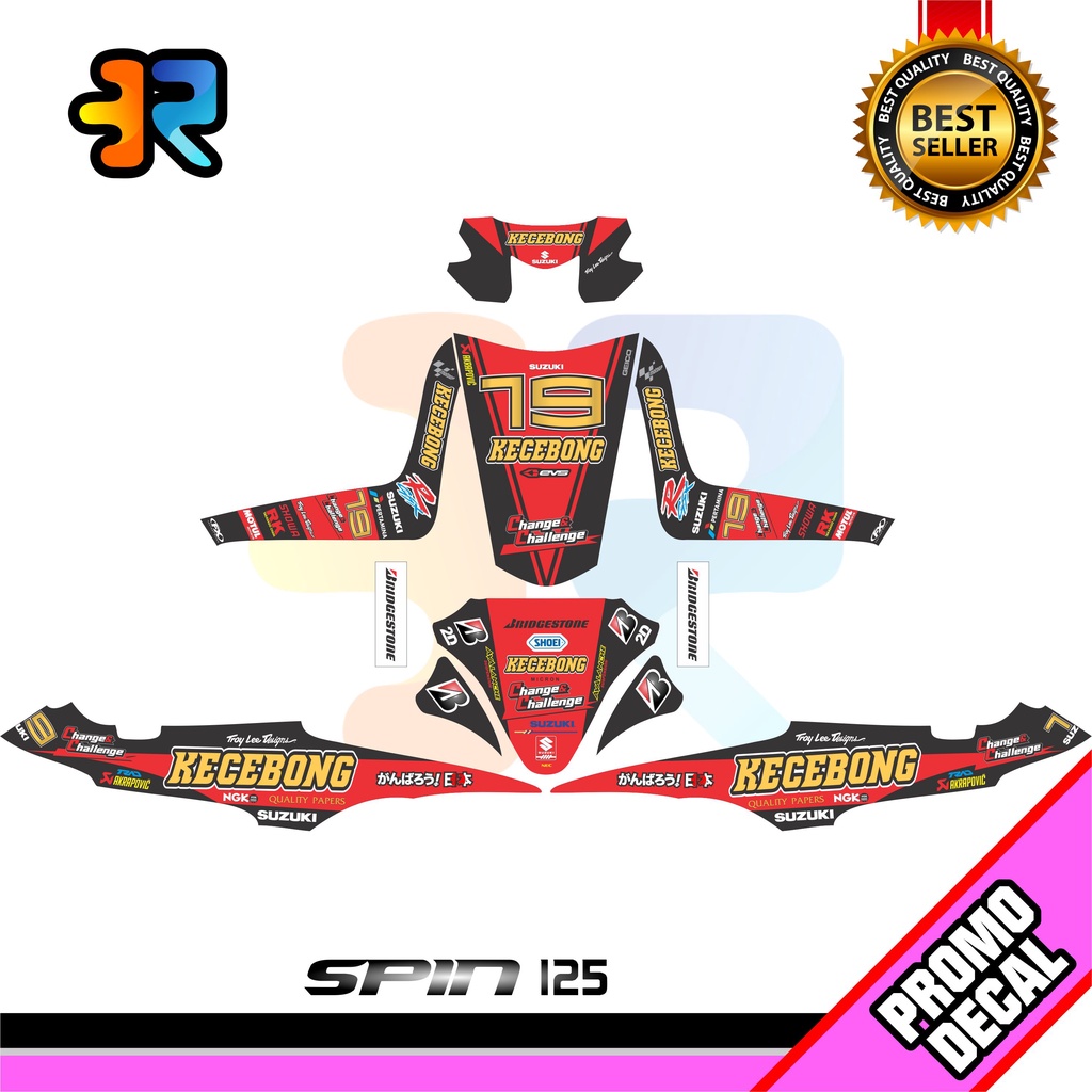 Jual Stiker Decal Spin 125 Full Body Variasi Desain Kecebong | Shopee ...