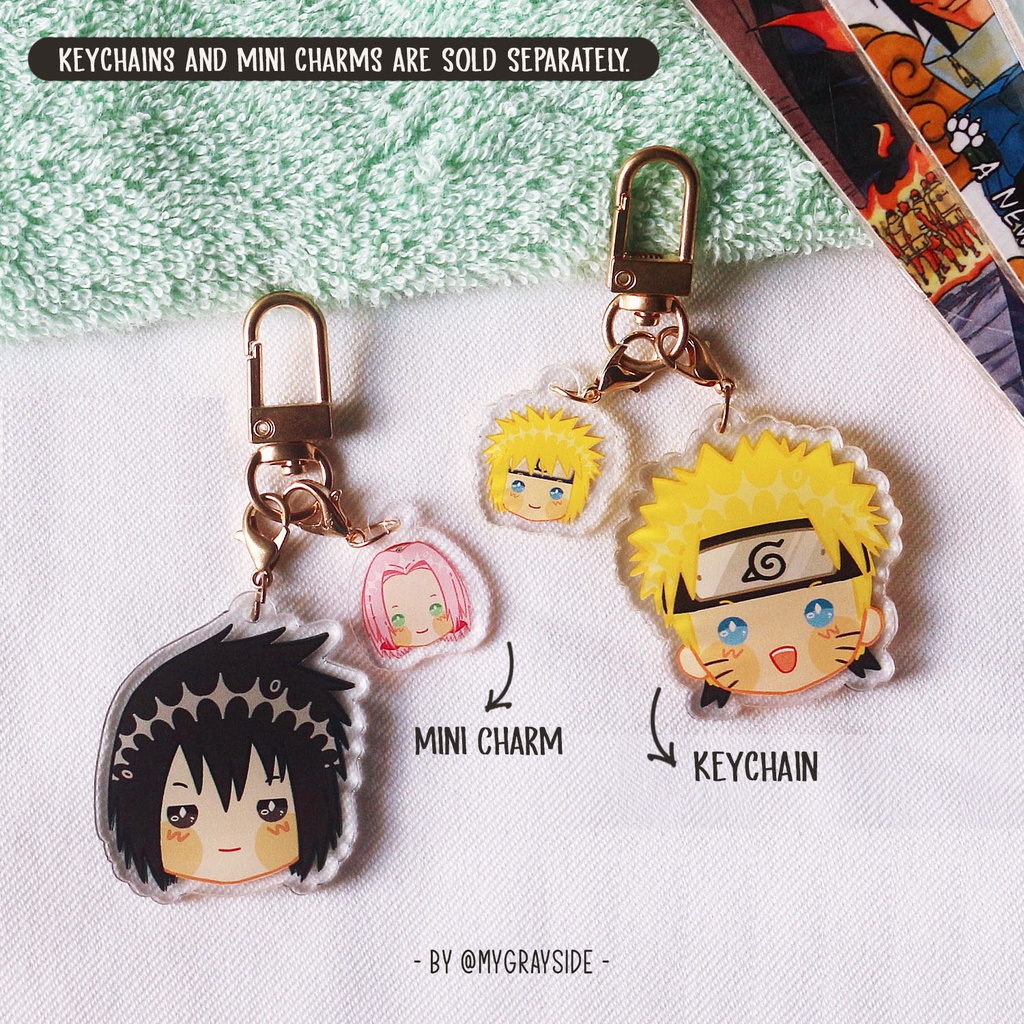 Jual Naruto Acrylic Keychain and Mini Charm [by @mygrayside] | Shopee ...