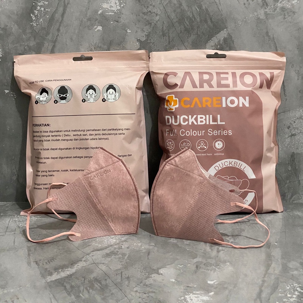 Jual Masker 4ply Dukbil CAREION Warna isi 50 pcs | Shopee Indonesia
