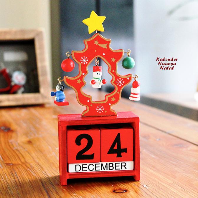 Jual Diskon Motif Pohon Natal Kalender Unik Bahan Kayu Tanpa Batas Kado ...