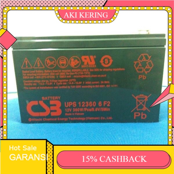 Jual CSB BATTERY 12V 6AH | Shopee Indonesia