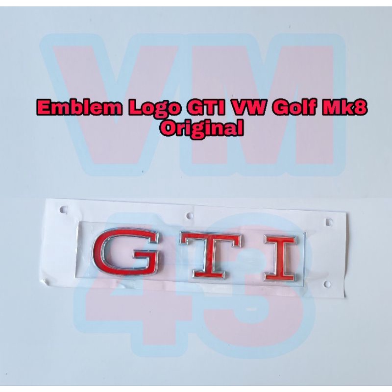 Jual Rear Logo Emblem Belakang VW Golf GTI Merah Mk6 Mk7 Mk8 Original ...