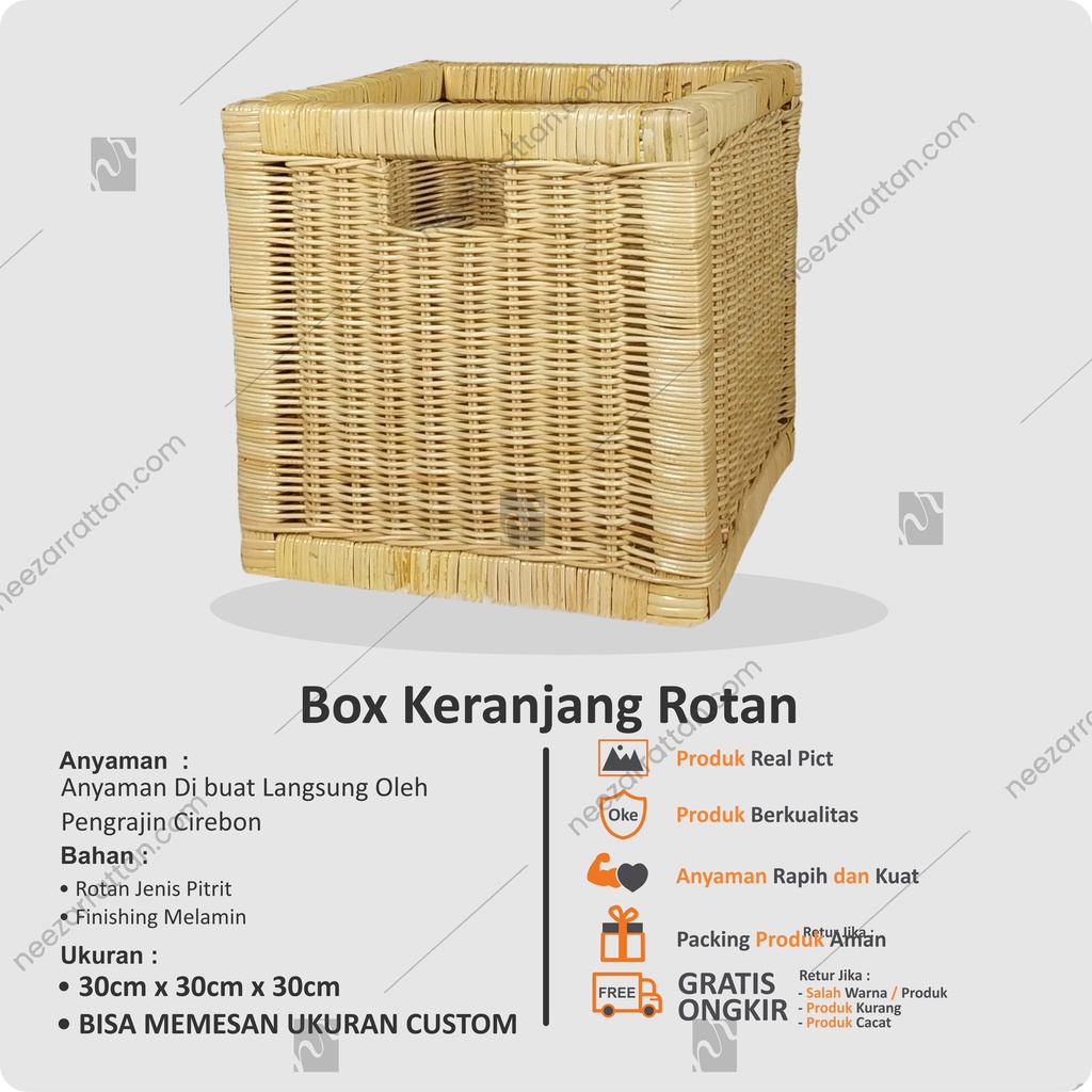 Jual TERMURAH Keranjang Wadah Kotak Bulat Gentong Box Rotan Eceng ...