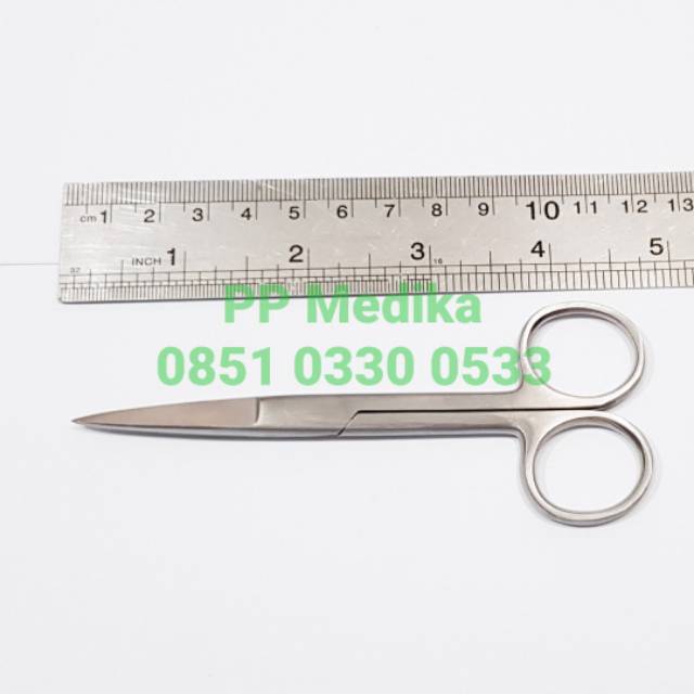 Jual Gunting Lurus Tajam-Tajam 11 cm / Gunting Iris (Gunting Medis ...